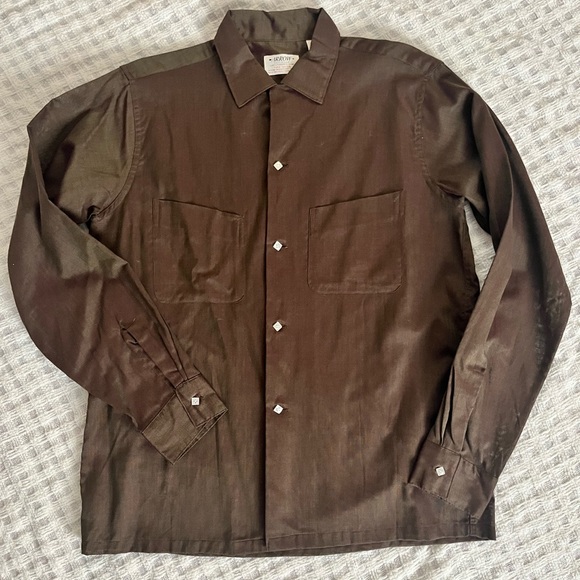Arrow | Shirts | Vintage Arrow 95s Iridescent Brown Sanforized ...
